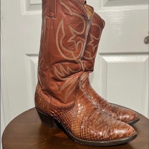 Nocona | Shoes | Nocona Snake Skin Cowboy Boots | Poshmark